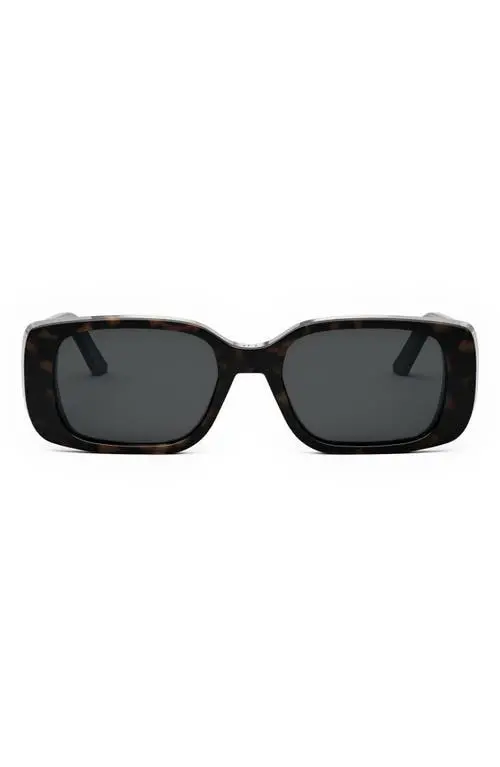 Dior Wil S2u 53mm Polarized Geometric Sunglasses - Dark Havana/smoke Polarized