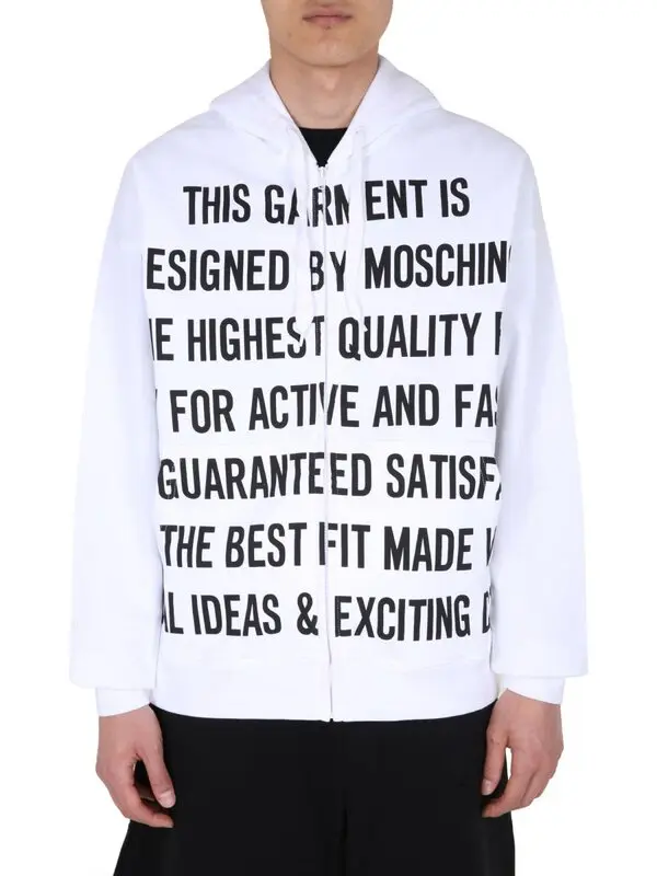 Moschino Zip-up Drawstring Hoodie