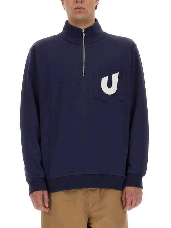 UMBRO Logo Zip Sweatshirt - Blue