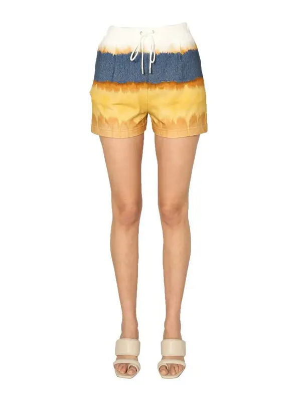 Alberta Ferretti Cotton Shorts - Yellow
