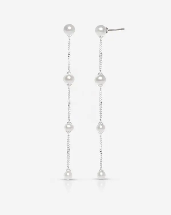 Ring Concierge Pearl Station Drop Earrings