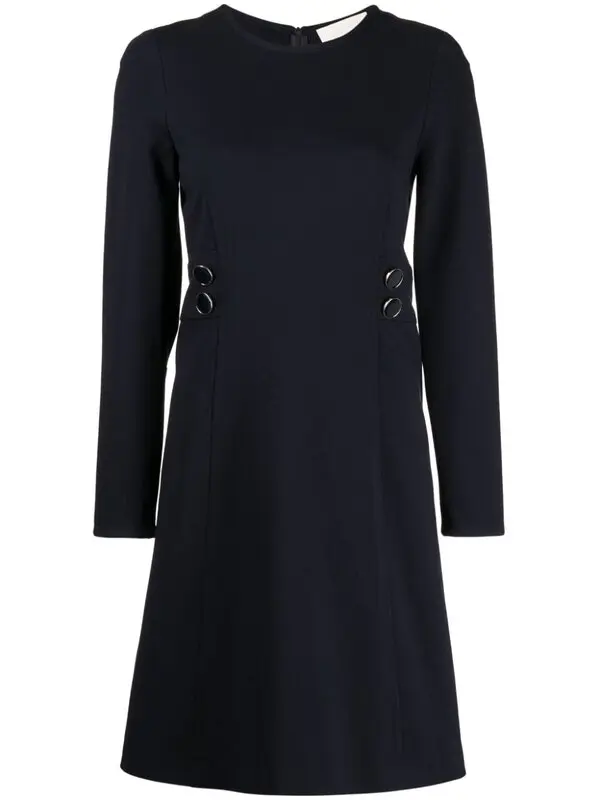 Jane Rana Crew-Neck Midi Dress In Blue - 40% Off | Editorialist