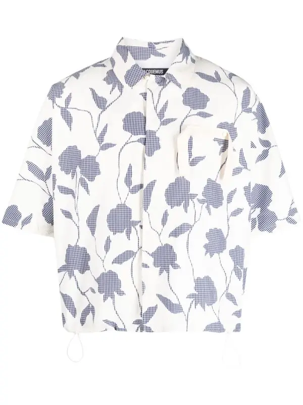 Jacquemus La Chemise Disgreghi Rose-print Shirt - White