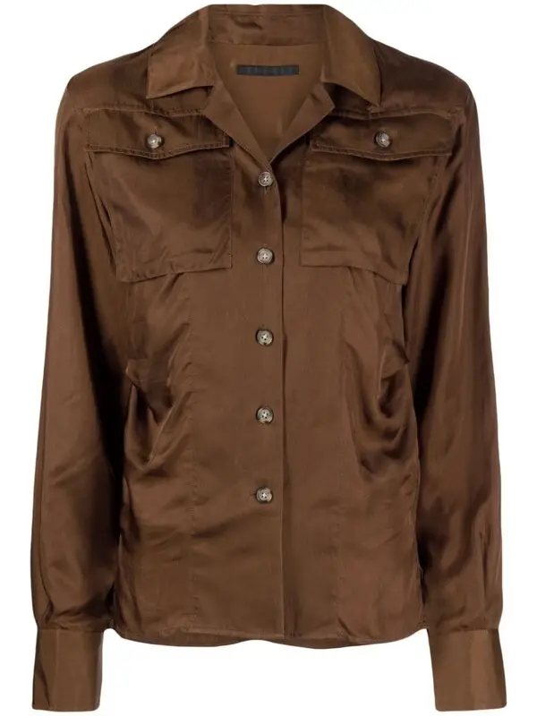 Helmut Lang Long-sleeve Satin Shirt