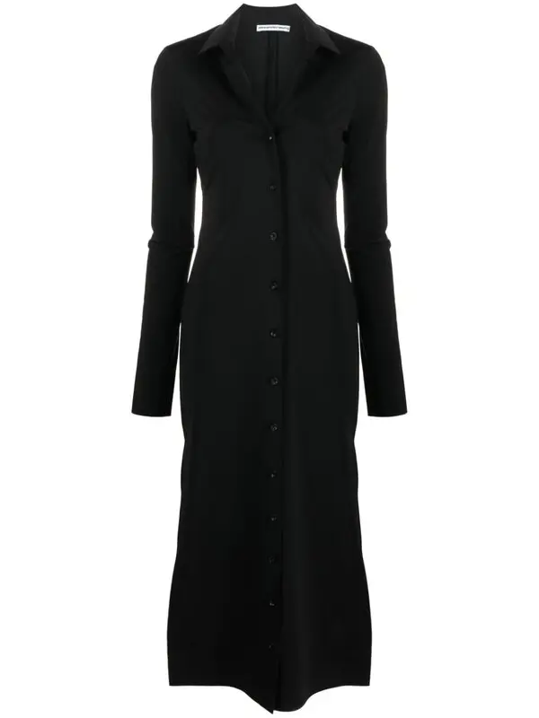 Alexander Wang Embossed Logo Midi Shirtdress