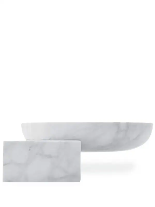 MARSOTTO EDIZIONI Underbowl Small Marble Bowl - White | Editorialist