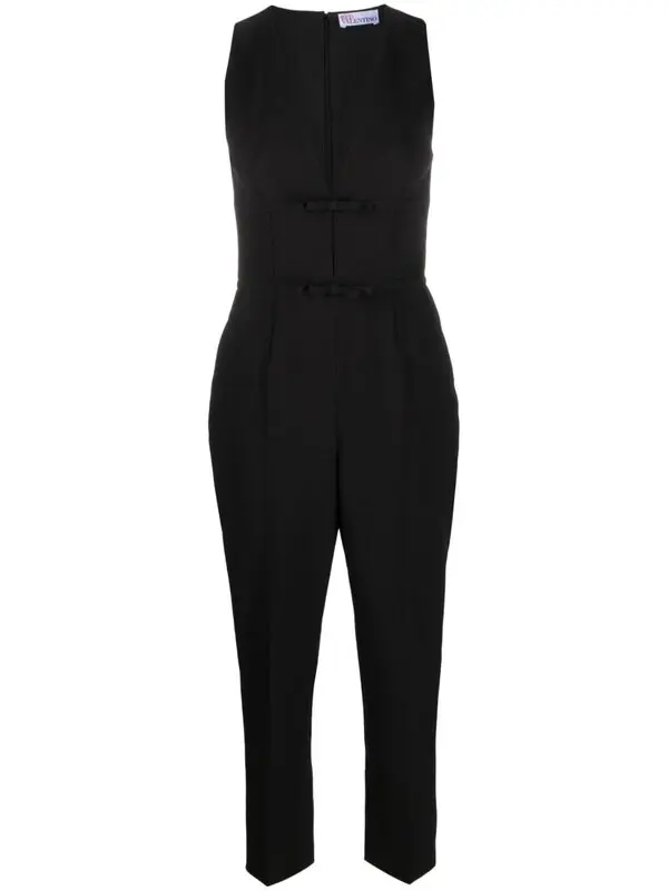 Red Valentino Bow-embellished Cropped Jumpsuit