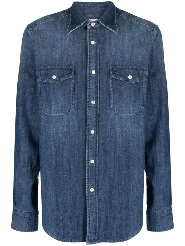 Boglioli Denim Button-down Shirt - Blue