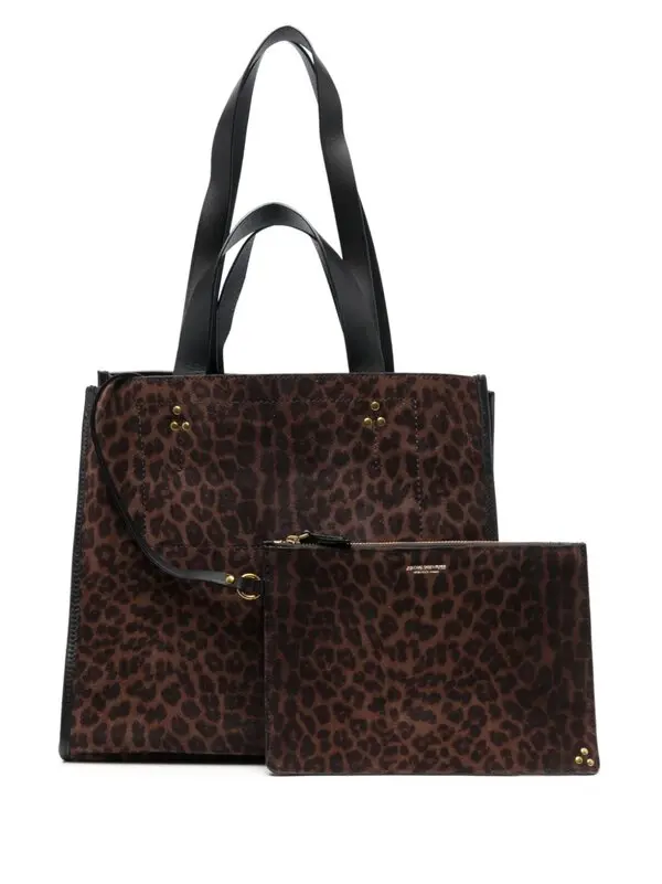 Jérôme Dreyfuss Léon Medium Leopard-print Tote Bag