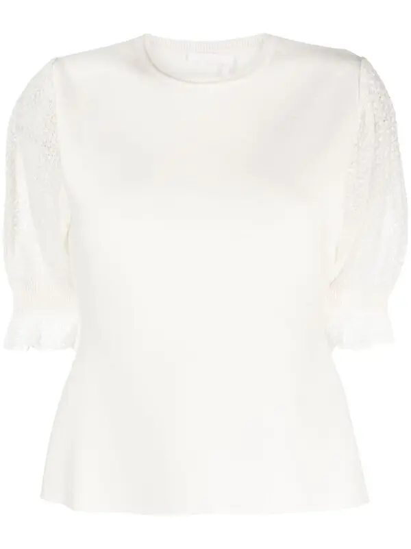 Chloé Lace-detail Knitted Top