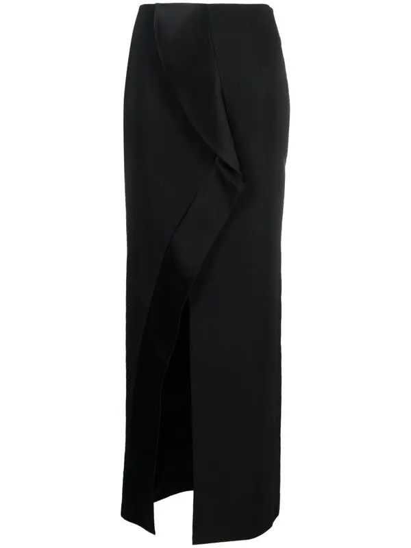 GENNY High-waisted Maxi Skirt With Draped Detail