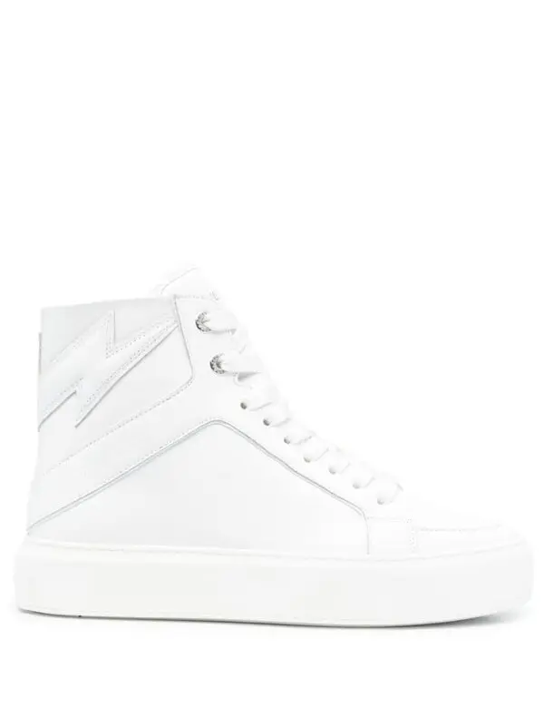 Zadig&Voltaire Tonal High-top Sneakers - White