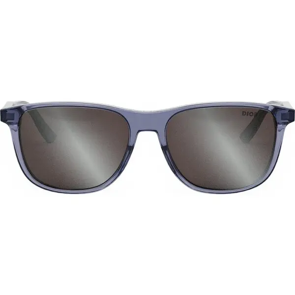 Dior Rectangular Sunglasses - Shiny Light Blue/smoke