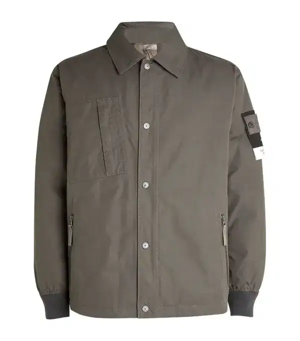 Stone Island Ghost Piece O-Ventile Jacket In Grey - 30% Off