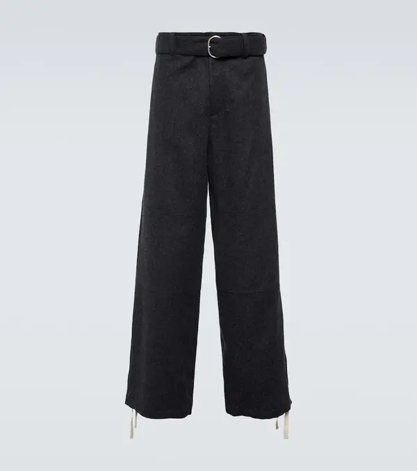 JIL SANDER Wide-leg Virgin Wool Pants