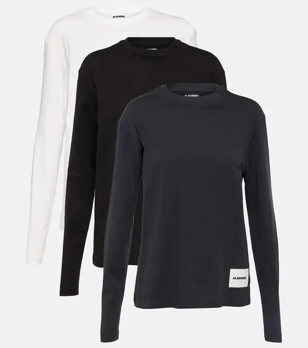 JIL SANDER Set Of 3 Cotton Jersey Sweatshirts