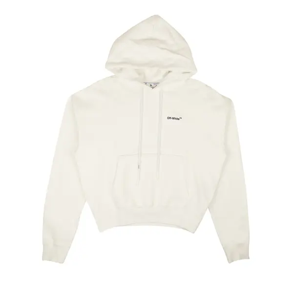 Off-White Outline Over Arrow Hoodie White Editorialist