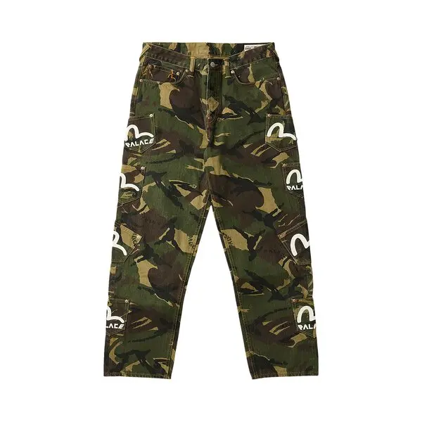 PALACE X Evisu Camo Denim Jeans - Multicolor