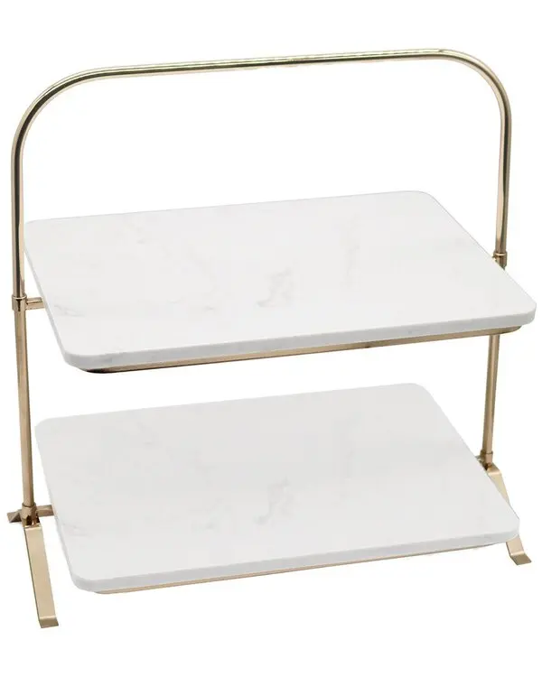 Buy GODINGER Madison Marble Two Tiered Serving Stand - Nocolor At 46% ...
