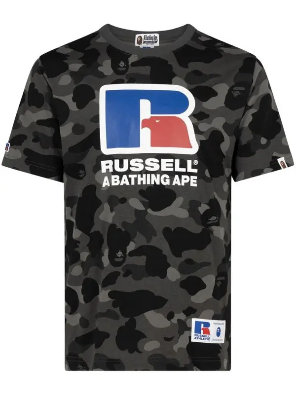 A BATHING APE® X Russell Athletic Color Camo T-shirt