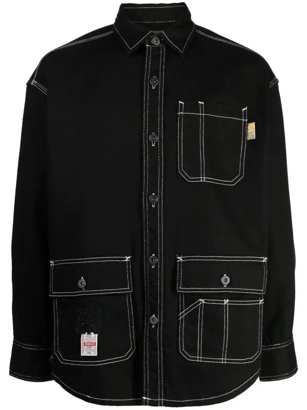 MUSIUM DIV. Long-sleeve Button-fastening Shirt