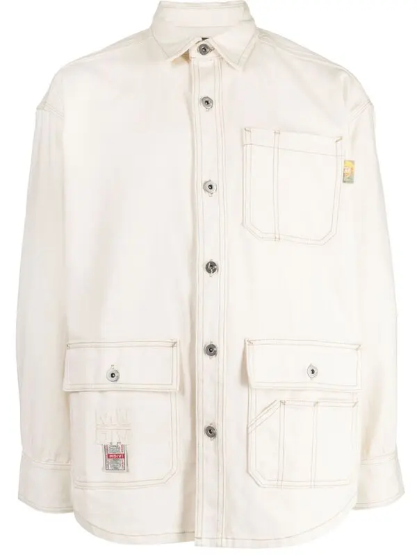 MUSIUM DIV. Long-sleeve Button-fastening Shirt