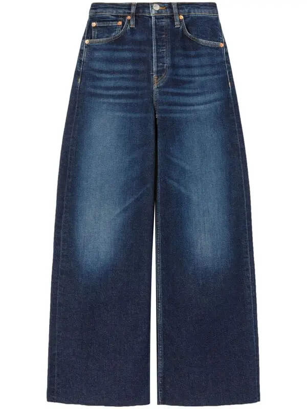 RE/DONE High-rise Wide-leg Jeans