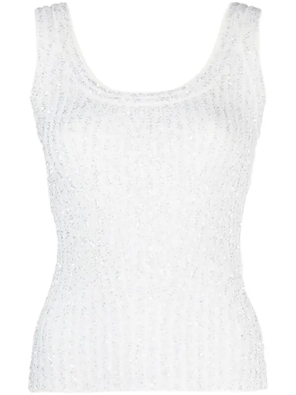 Missoni Sequin-embellished Ribbed Top