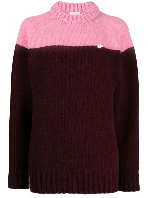 Patou Two-tone Knitted Jumper