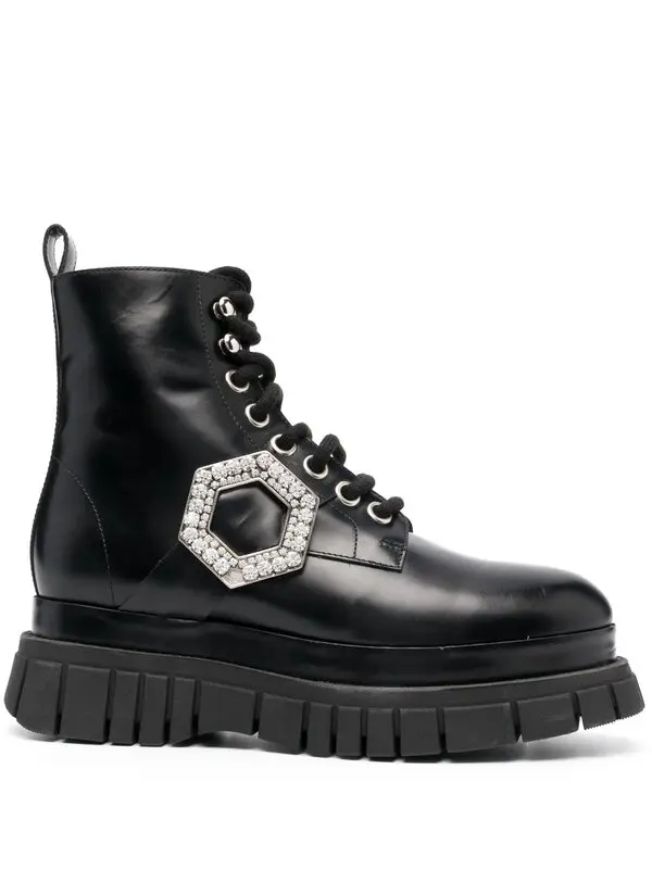 Philipp Plein Crystal Hexagon Ankle Boots
