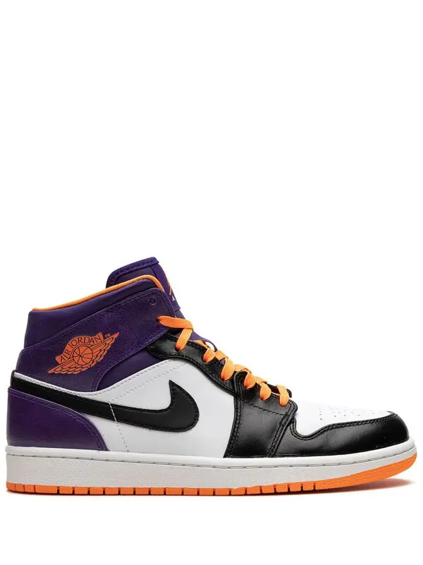 JORDAN Air 1 Mid ""phoenix Suns"" Sneakers - White | Editorialist