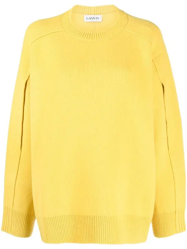 LANVIN Cape-back Knitted Jumper - Yellow