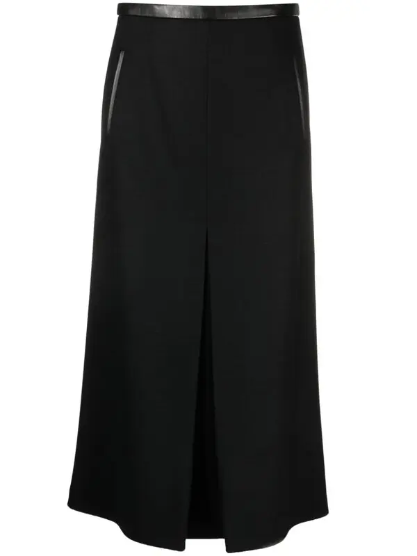 Saint Laurent Pleat-detail Midi Skirt