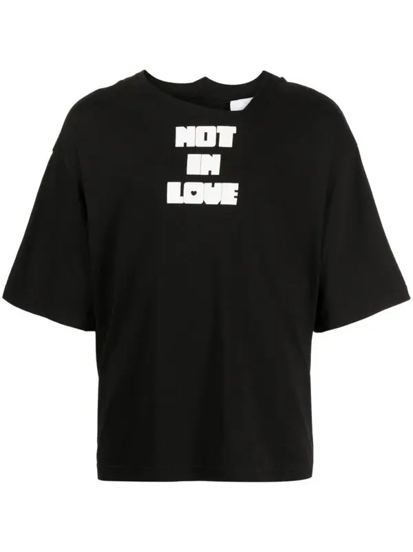 Natasha Zinko Slogan-print Asymmetric T-shirt