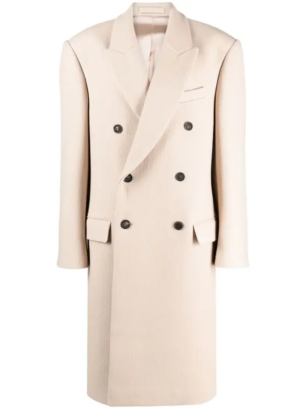 Wardrobe.NYC X Hailey Bieber Virgin Wool Coat - Neutrals
