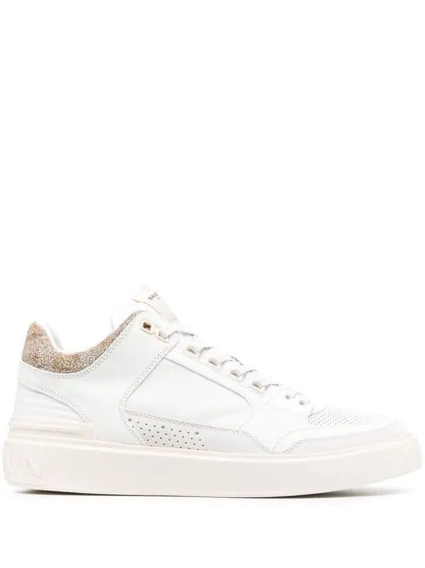 Balmain B-court Mid-top Sneakers - White