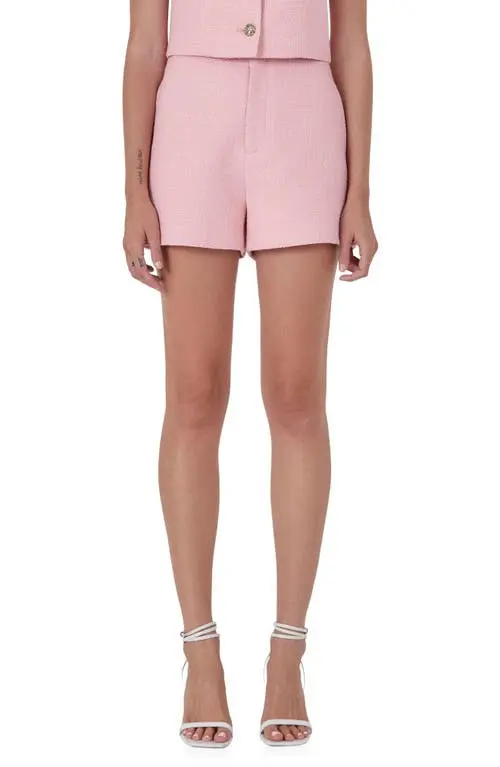 Endless Rose Tweed Shorts - Pink