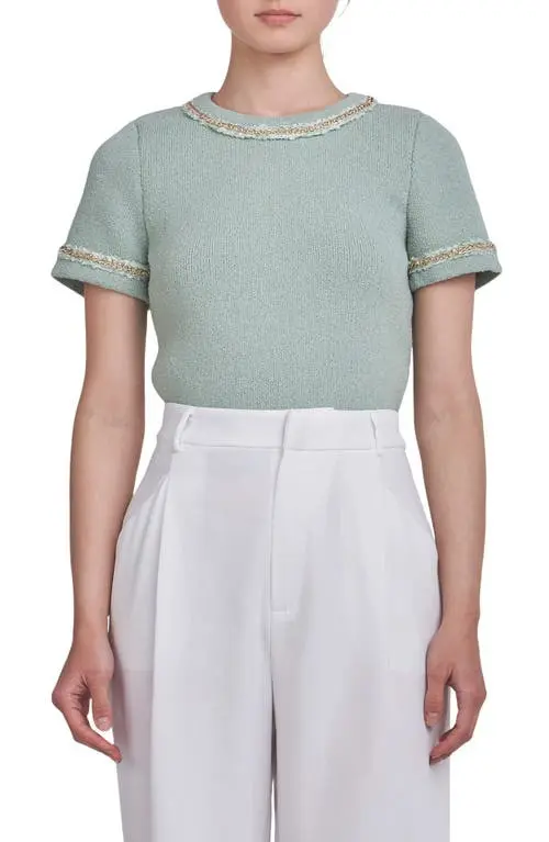 Endless Rose Chain Accent Knit Top - Sage