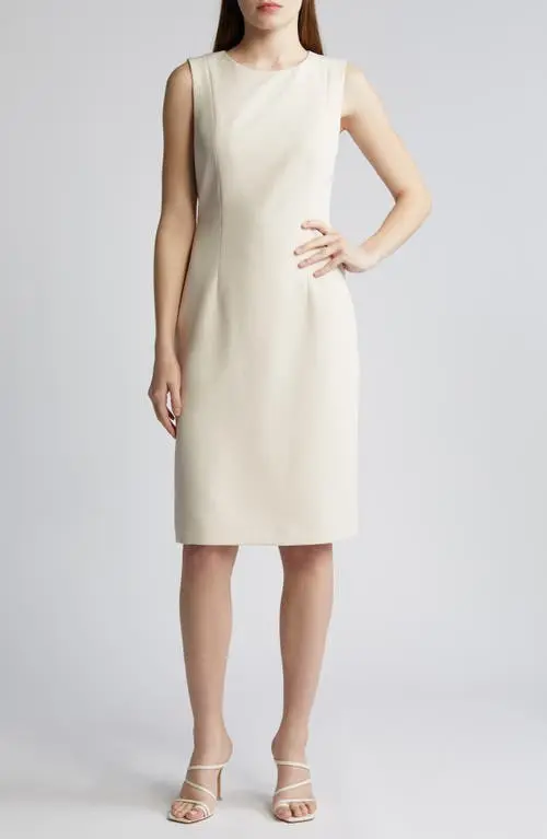Kobi Halperin Meridian Twill Sheath Dress - Canvas