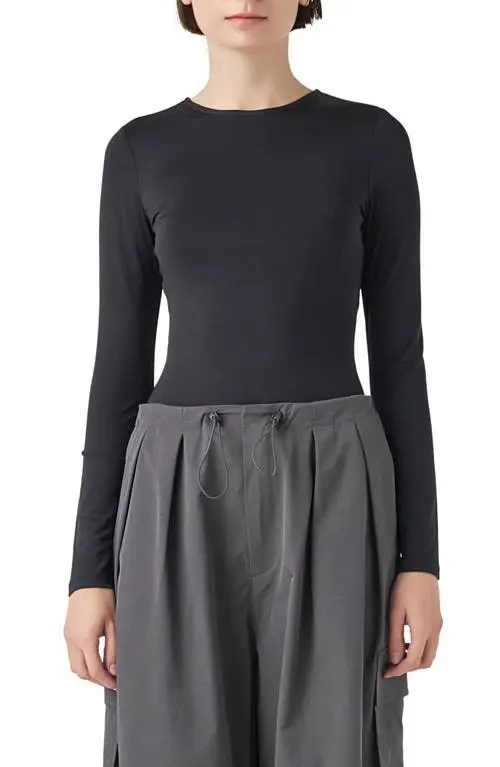 GREY LAB Long Sleeve Bodysuit - Black