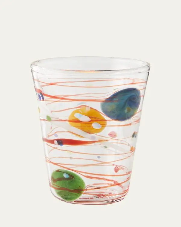 MASSIMO LUNARDON Multicolor Swirl Water Glass