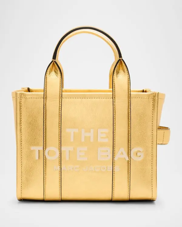 Marc Jacobs Metallic Leather Small Tote - Gold