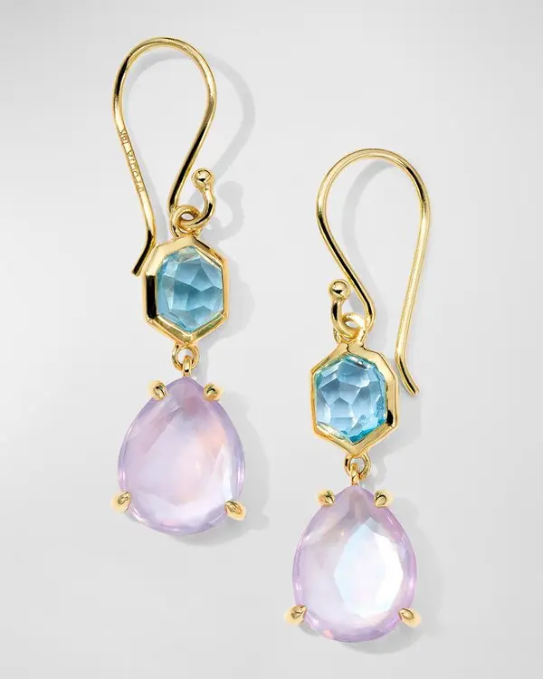 Ippolita 18k Gold Rock Candy Earrings - Topaz & Amethyst