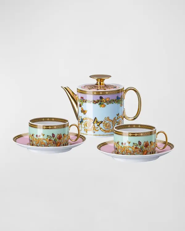Versace Butterfly Garden Modern Tea Set For Two
