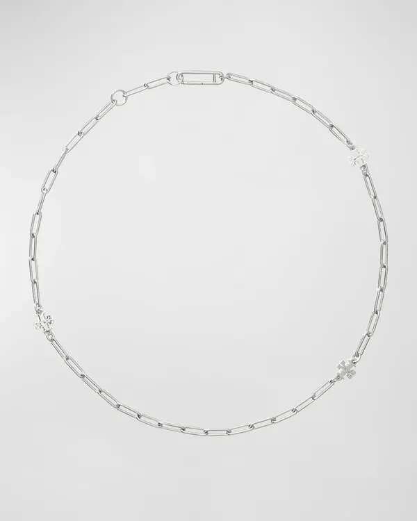 Tory Burch Good Luck Chain Necklace - Silver