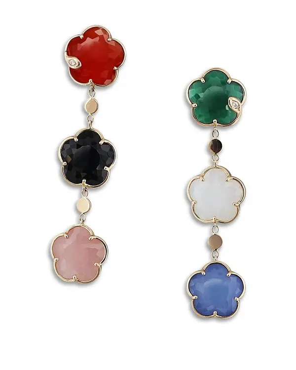 Pasquale Bruni 18k Rose Gold Petit Joli Mismatch Drop Earrings - Multi/rose Gold