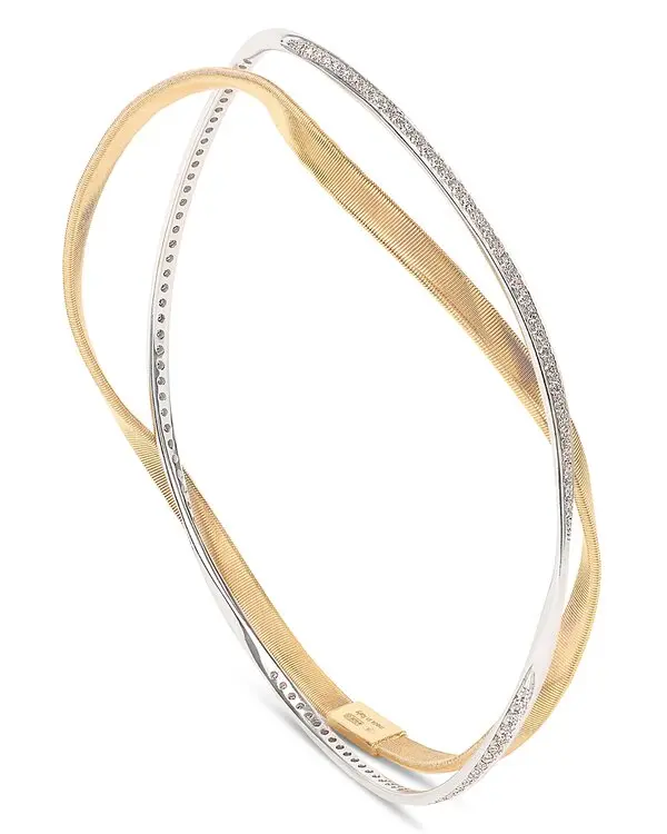 Marco Bicego 18k Gold And Diamond Bangle Set