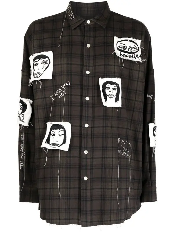 HACULLA. Sick Of It All Plaid-pattern Cotton Shirt