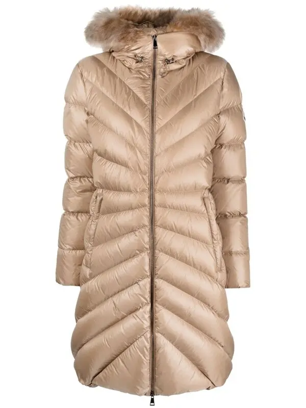 Moncler Chandre Quilted Down Coat - Neutrals