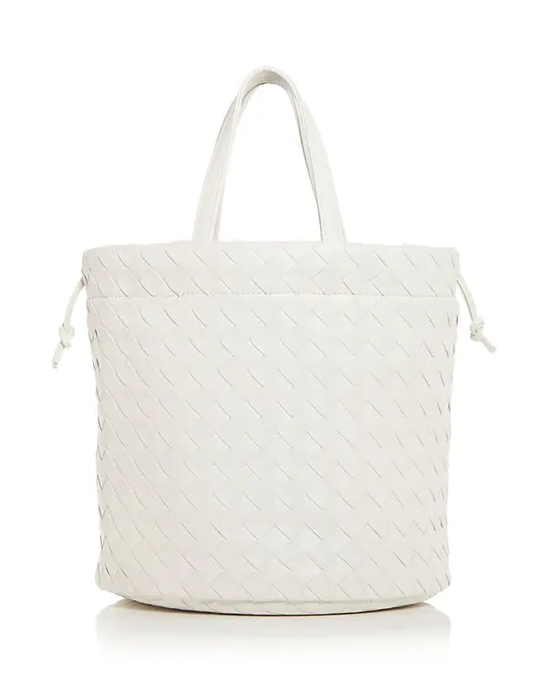 Bottega Veneta Small Castello Intreccio Leather Tote Bag